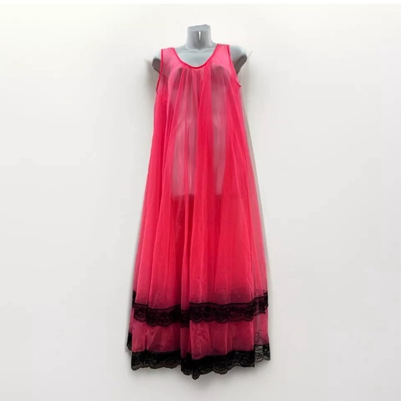 Vintage | Intimates & Sleepwear | Vtg 6s 70s Chiffon Sheer Layered ...
